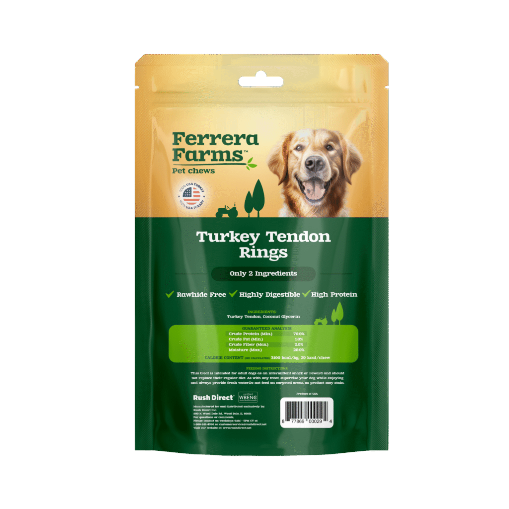 Ferrera Farms Turkey Tendon Rings - 2.5 oz. - The Pet Pantry